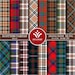 Tartan Digital Paper Clipart. Scottish Plaid, Tartan Clipart. Seamless ...