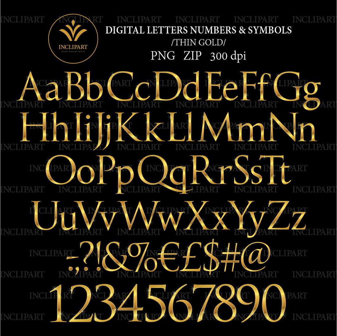 Gold Letters, Numbers, Symbols PNG Clipart. Metallic Gold Alphabet ...