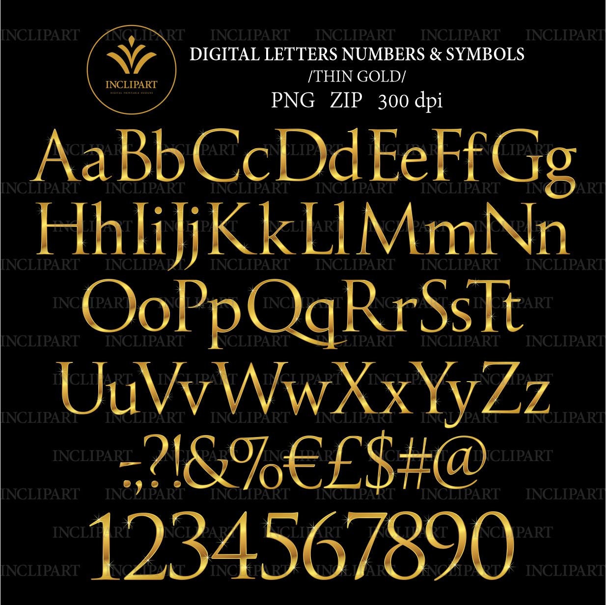 Gold Letters Numbers Symbols PNG Clipart. Metallic Gold - Etsy UK