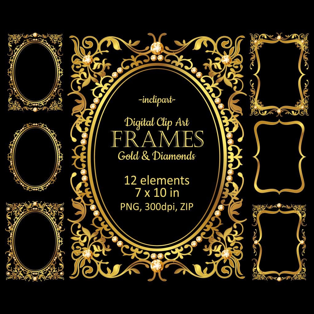 Gold Frame Border Clip Art