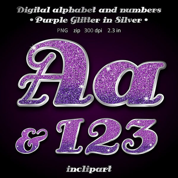 Purple Numbers - Etsy UK