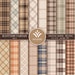 Tartan Digital Paper Clipart PNG File Format. Beige, Cream, Brown ...