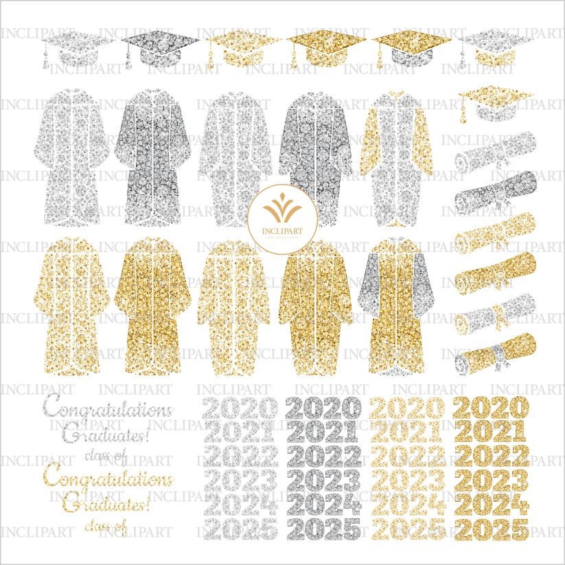 Graduation diamond clip art PNG. Cap gown scroll year | Etsy