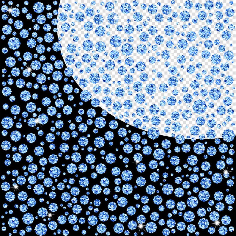 Blue Diamond Overlay Clipart PNG File Format. Blue Rhinestone Overlay ...