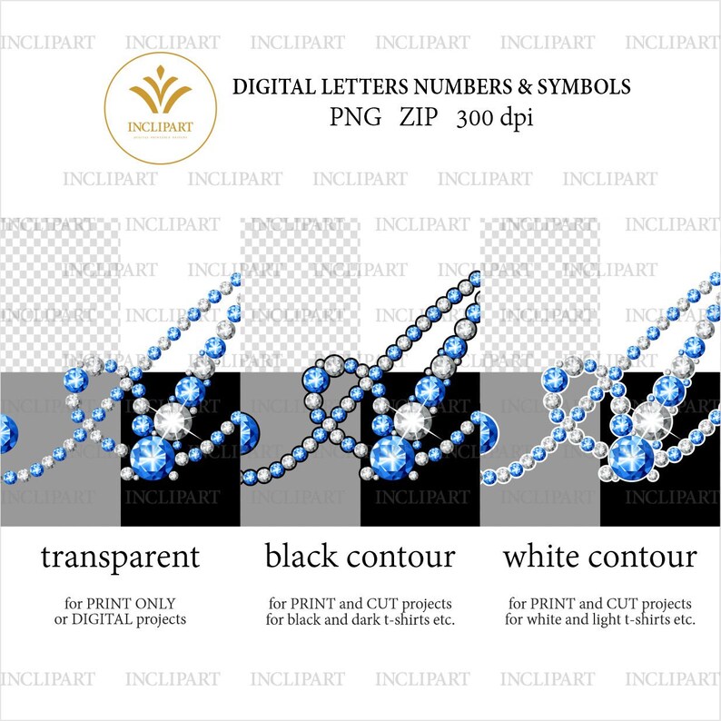 Diamond Alphabet Script PNG. Digital Letters Numbers Symbols - Etsy