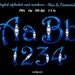 Royal Blue Alphabet Numbers With Diamonds Clip Art. Letters - Etsy UK