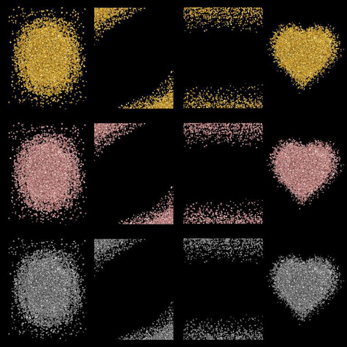 Glitter Overlay Clipart. Sparkle Overlay Frames Clip Art. - Etsy