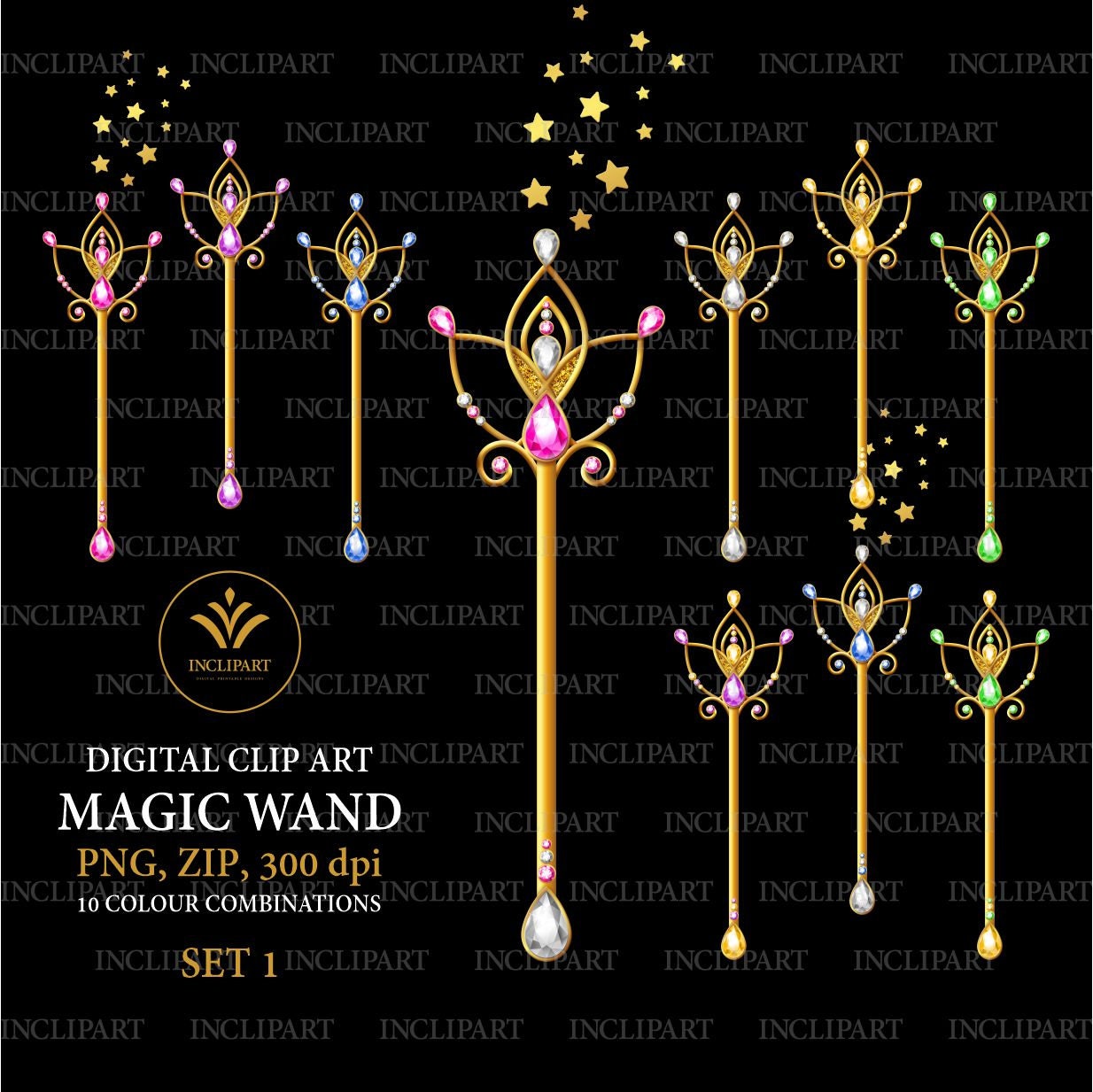 Magic Fairy Wand Clip Art