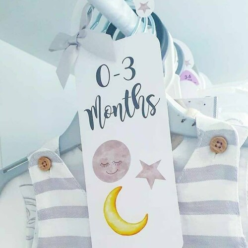 Stars and Moons Baby Clothes Dividers | Etsy