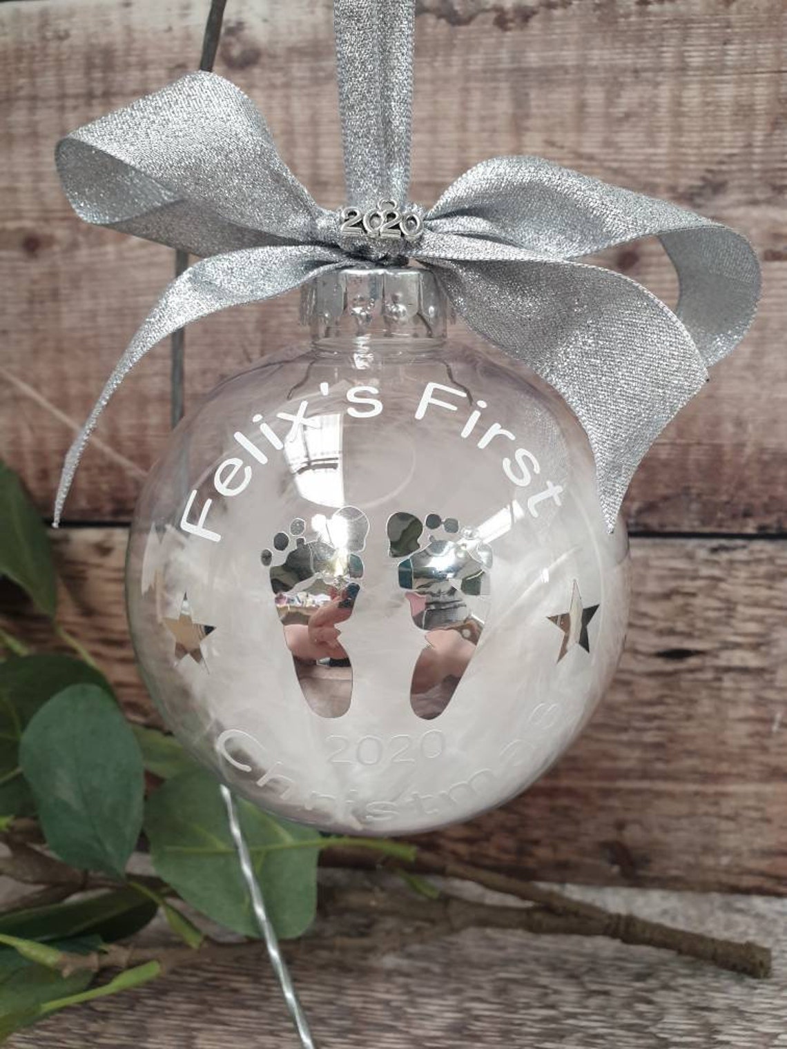Personalised Babys First Christmas Bauble Christmas - Etsy UK