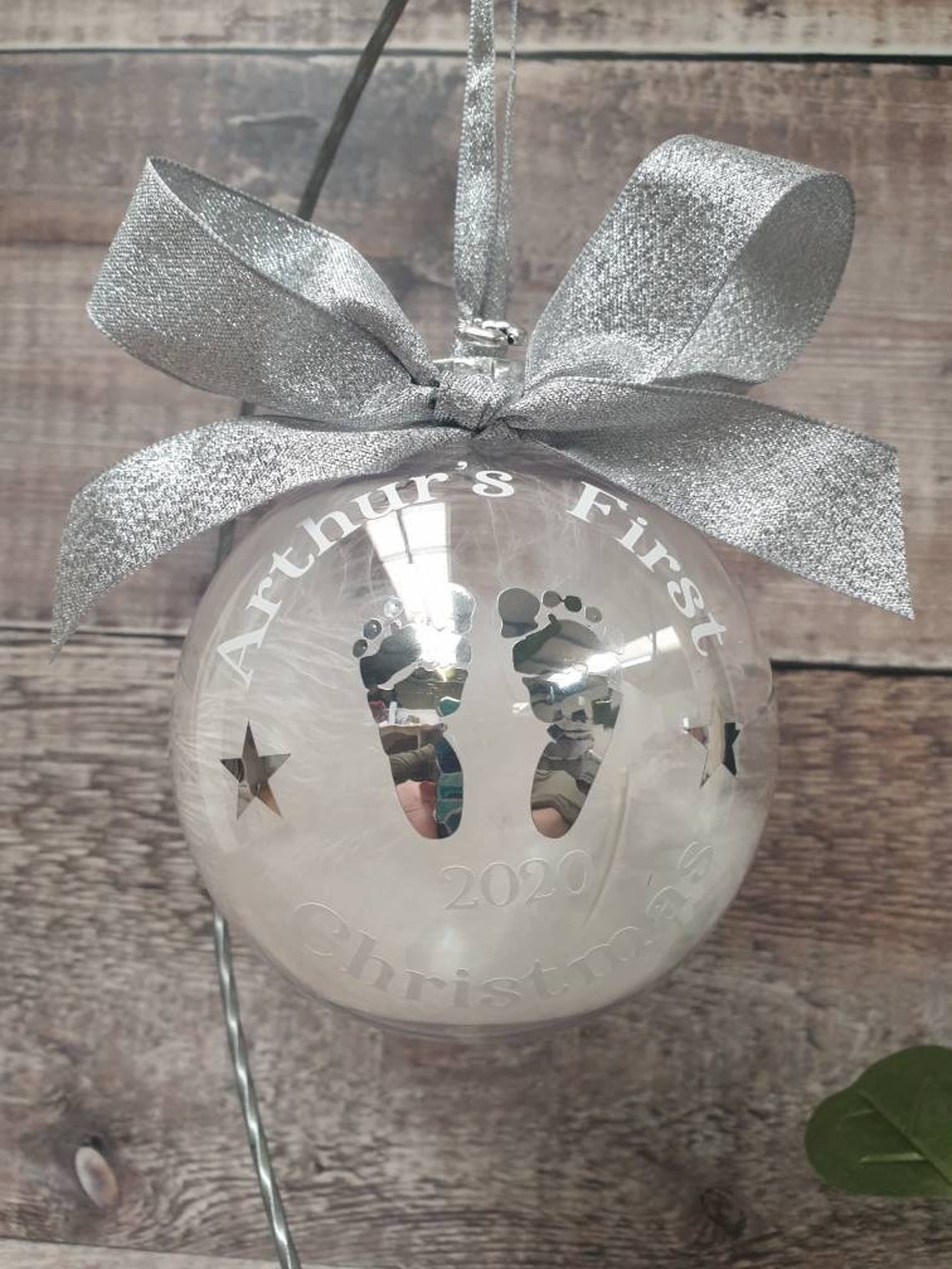 Personalised Babys First Christmas Bauble Christmas - Etsy UK
