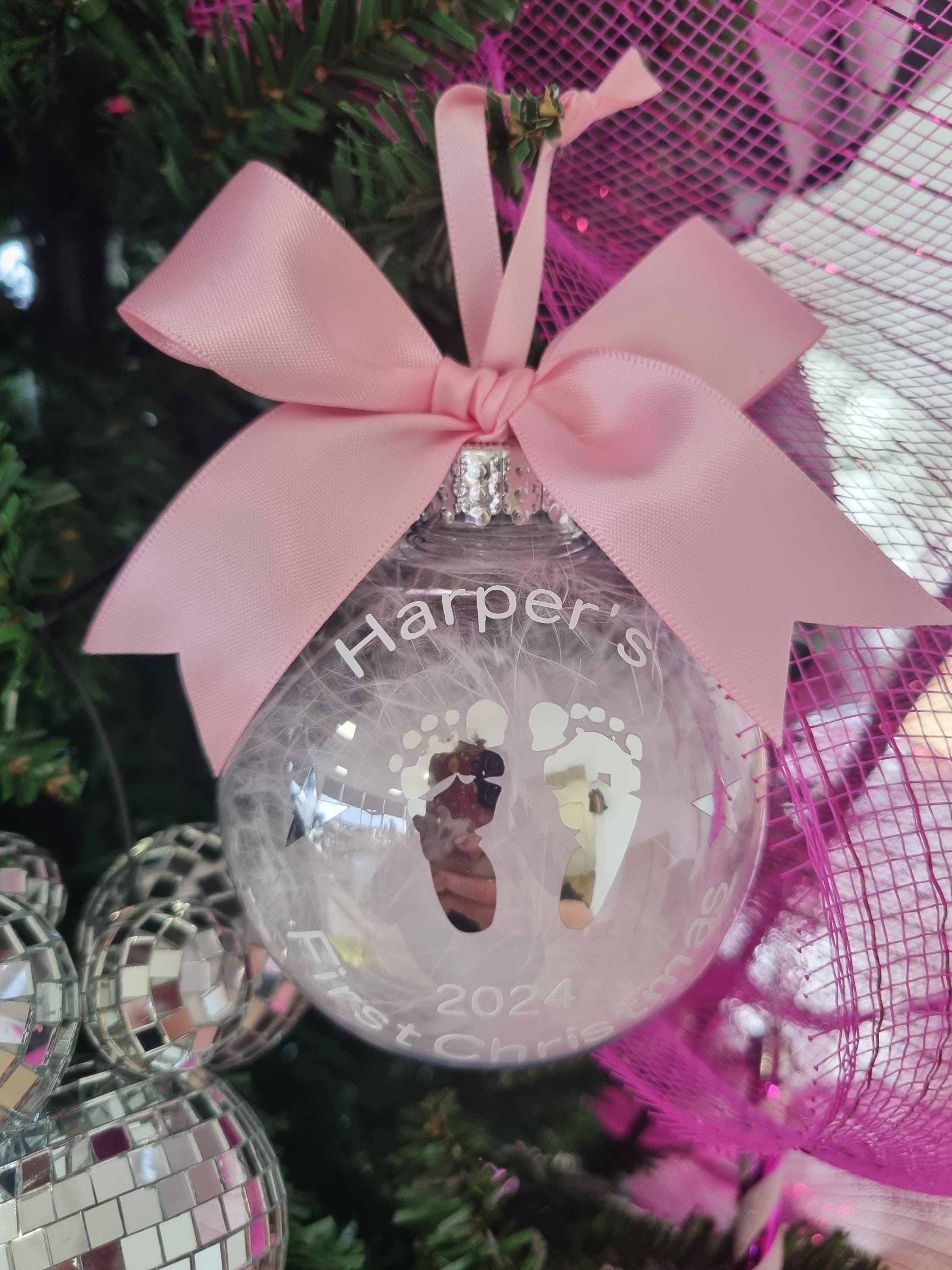 Personalised Baby’s First Christmas Bauble Christmas Decoration - Etsy UK