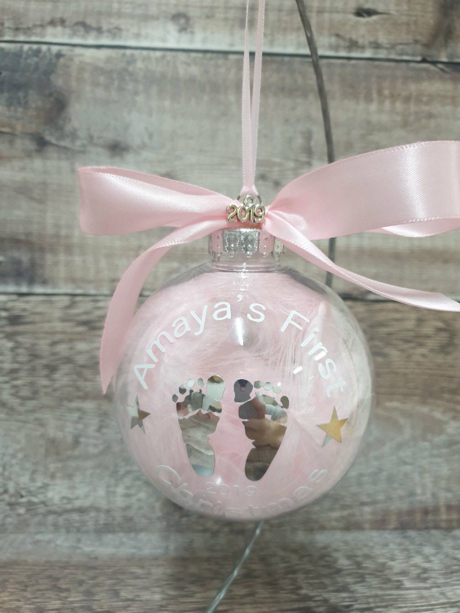 Personalised Babys First Christmas Bauble Christmas - Etsy UK