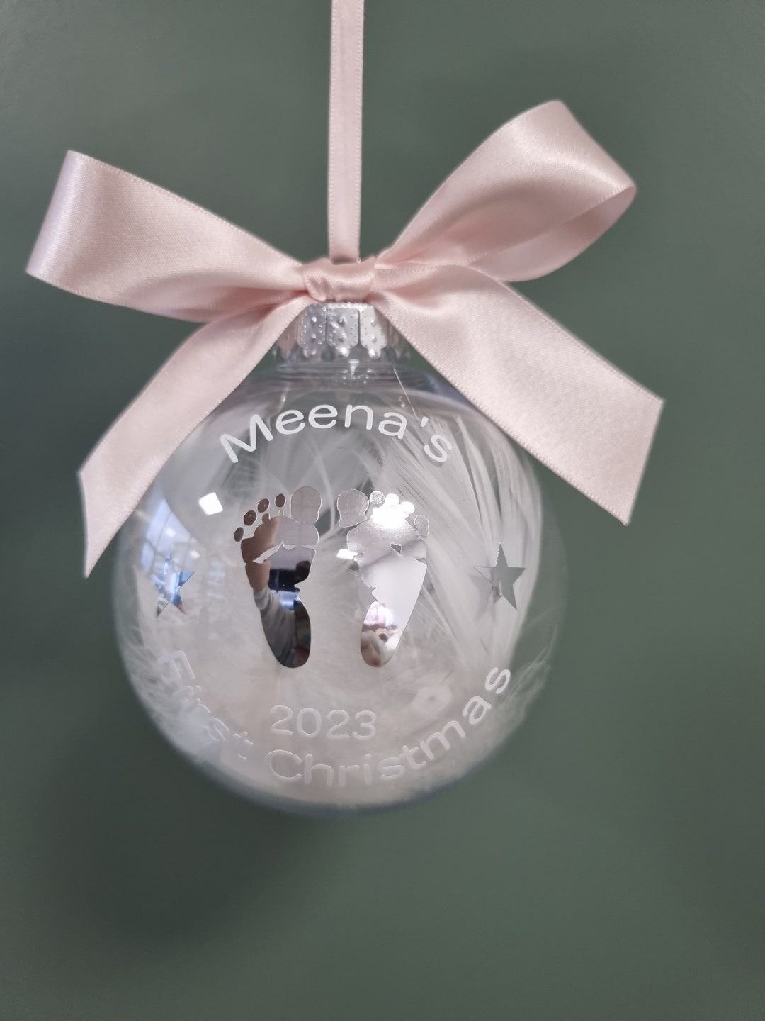 Personalised Babys First Christmas Bauble Christmas Decoration - Etsy UK