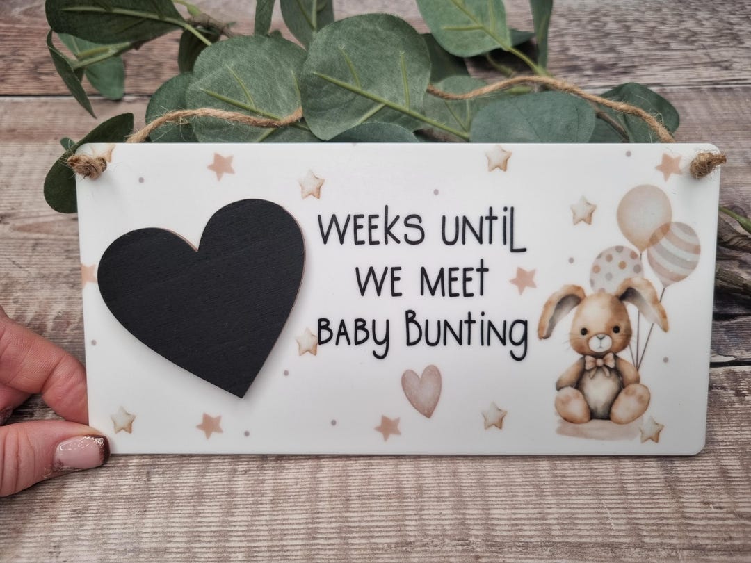 Baby Countdown, Weeks Until We Become Parents, Baby Gift, Baby Shower ...