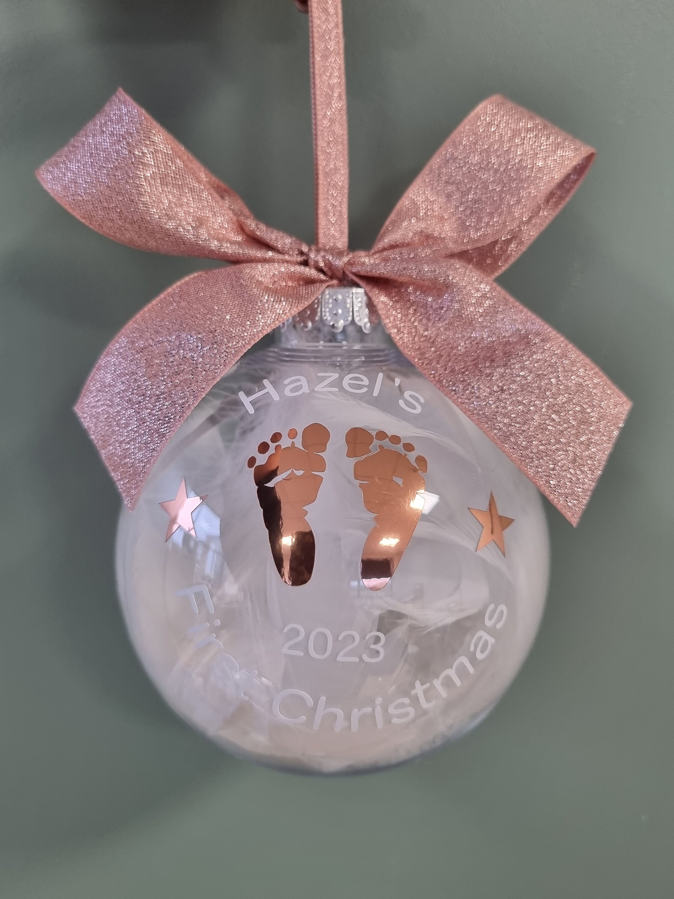 Personalised Baby’s First Christmas Bauble Christmas Decoration - Etsy UK