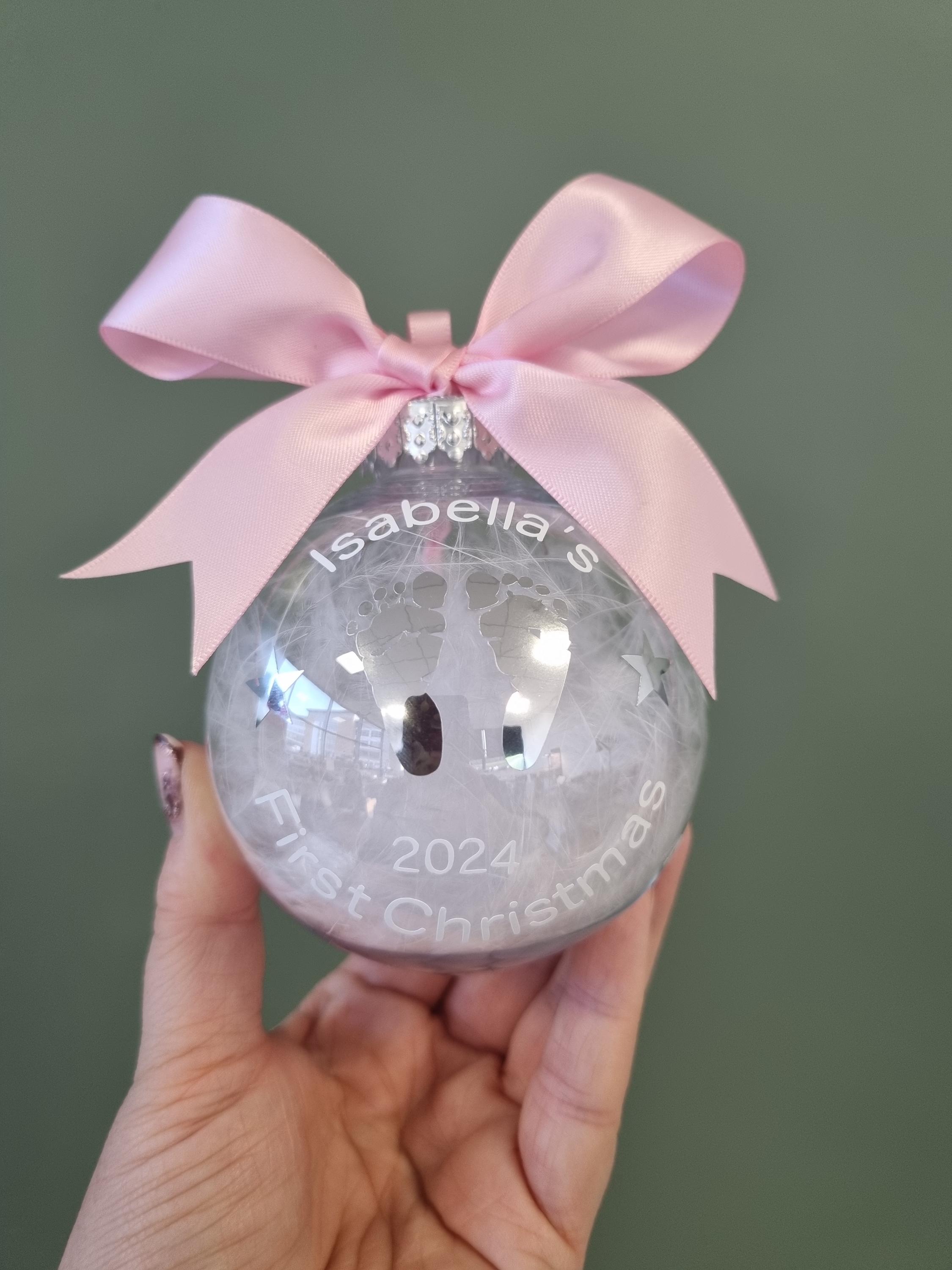 Personalised Baby’s First Christmas Bauble Christmas Decoration - Etsy UK