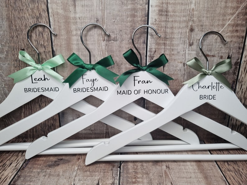 Wedding Hangers, Personalised Hanger for Wedding Day, Bridesmaid Hanger ...