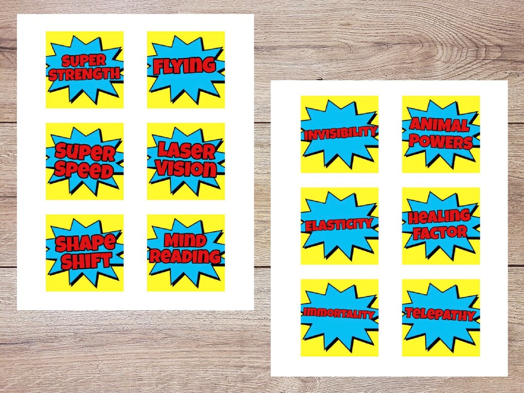Superhero Party Printable, Birthday Cupcakes, 12 Different Designs ...