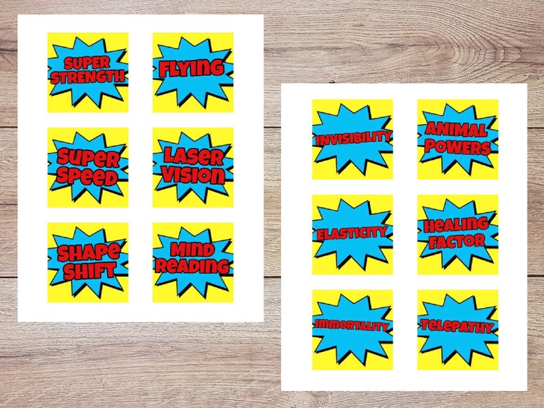 Superhero Party Printable, Birthday Cupcakes, 12 Different Designs ...