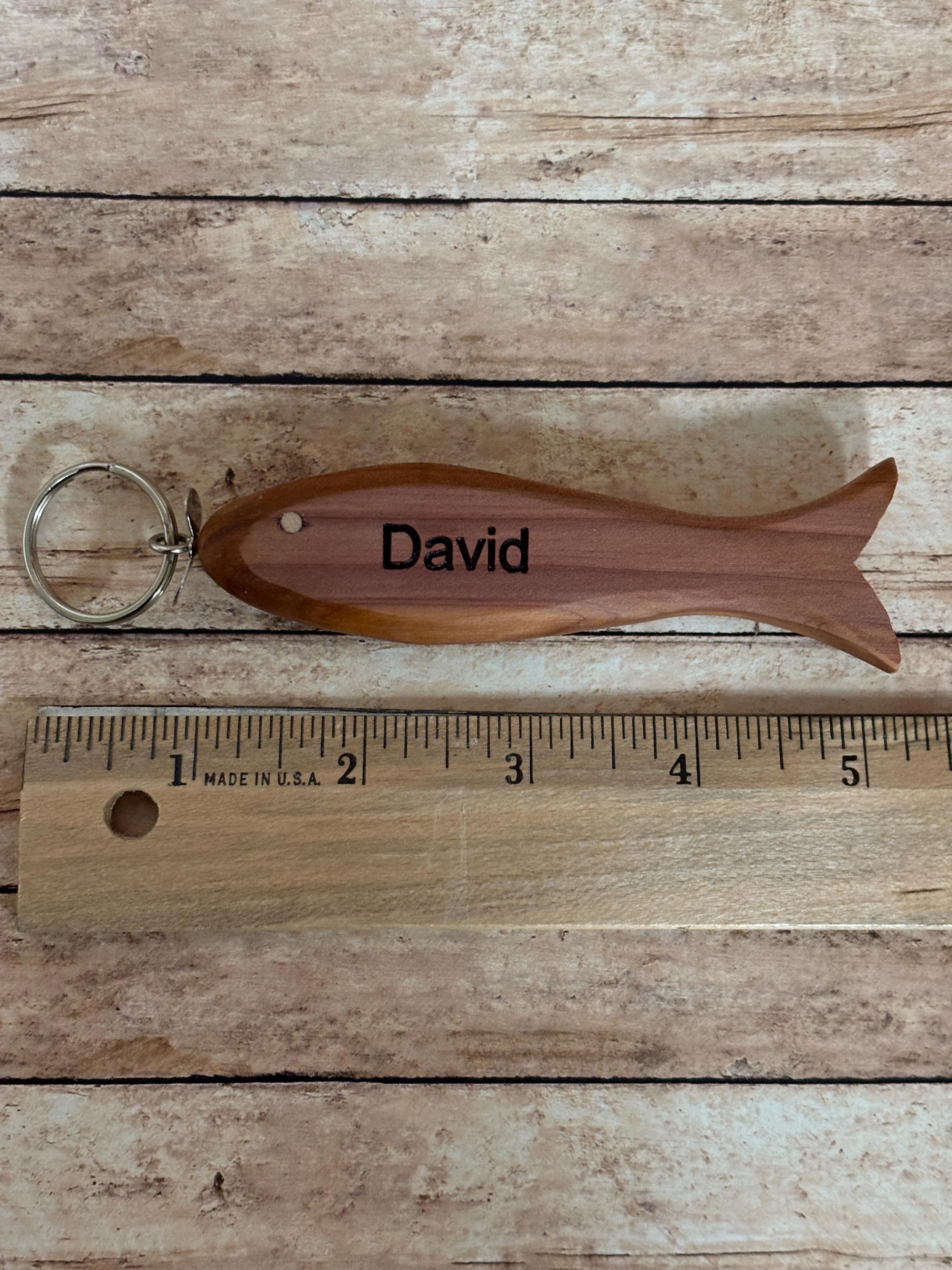 Wooden Fish Shaped Key Chain Handcrafted From Eastern Red Cedar. - Etsy