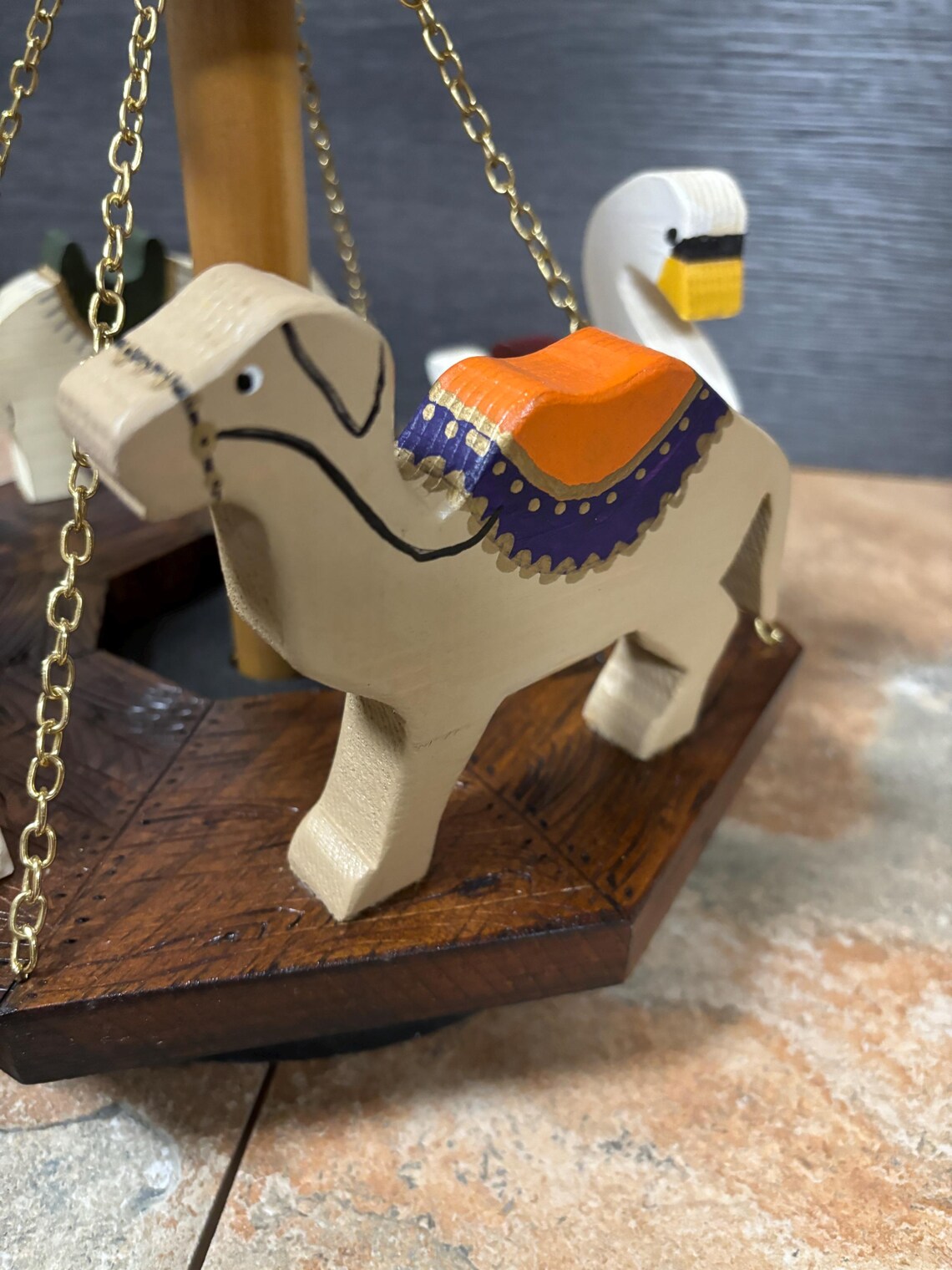 Handmade Wooden Carousel: Heirloom Animal Turning Toy - Etsy