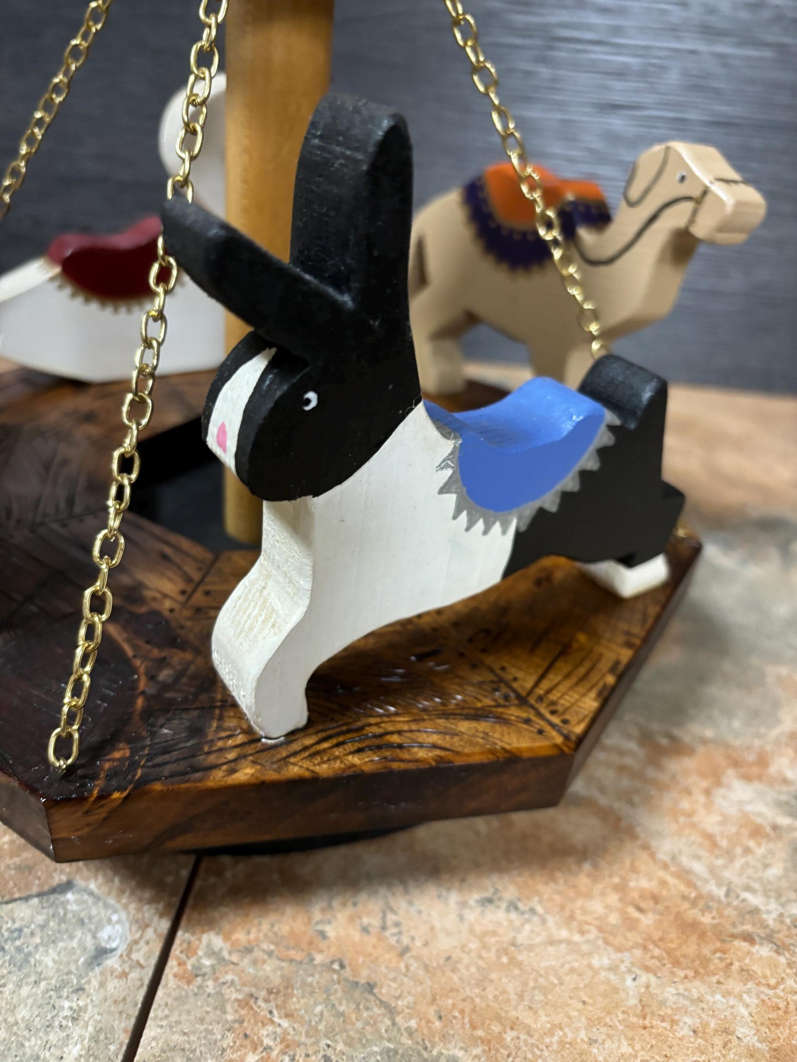 Handmade Wooden Carousel: Heirloom Animal Turning Toy - Etsy