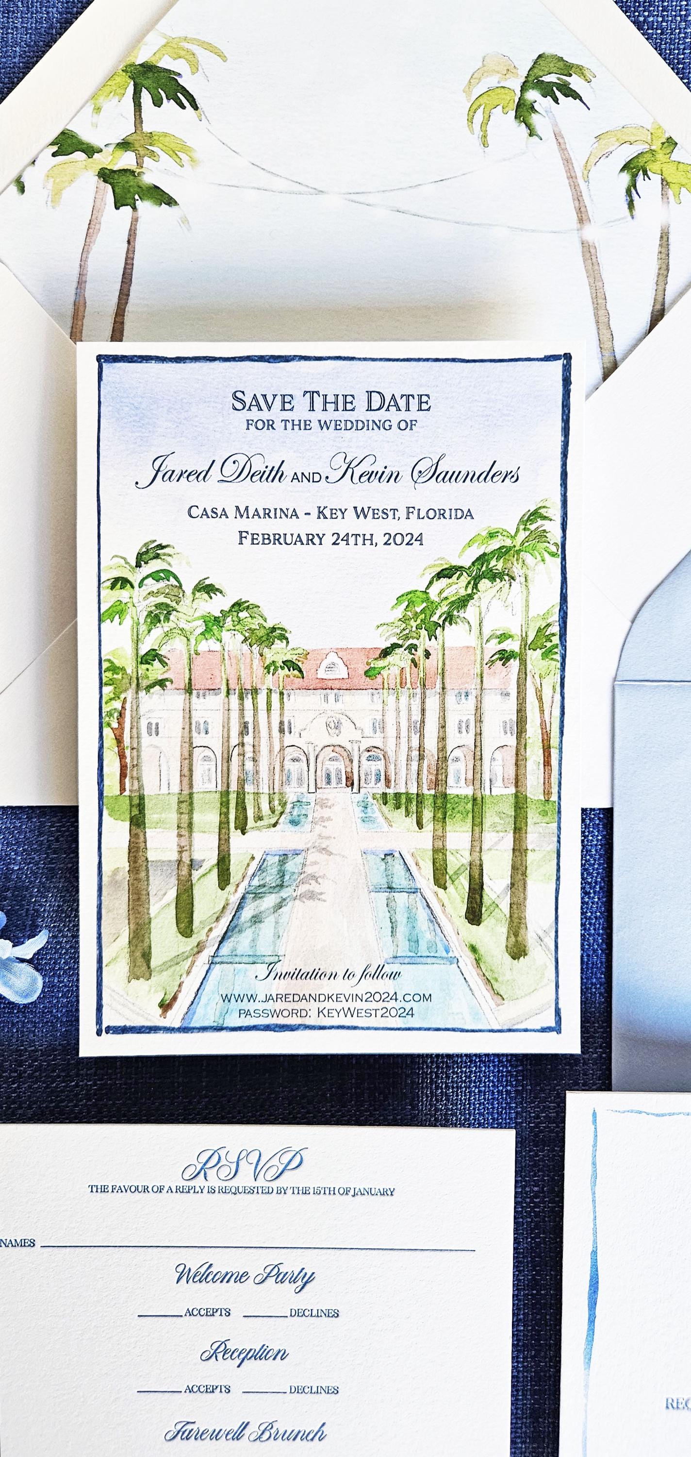 Key West Florida Wedding Invitations | Casa Marina | the Jared ...