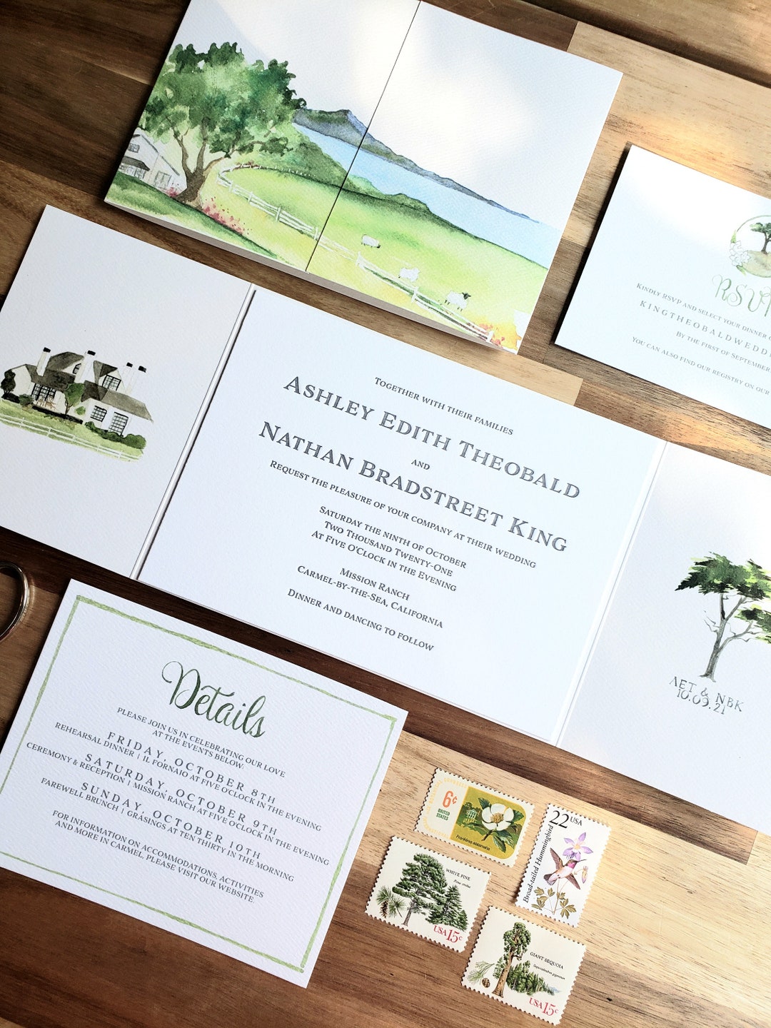 Carmel Wedding Invitations | Mission Ranch | the Ashley Collection ...