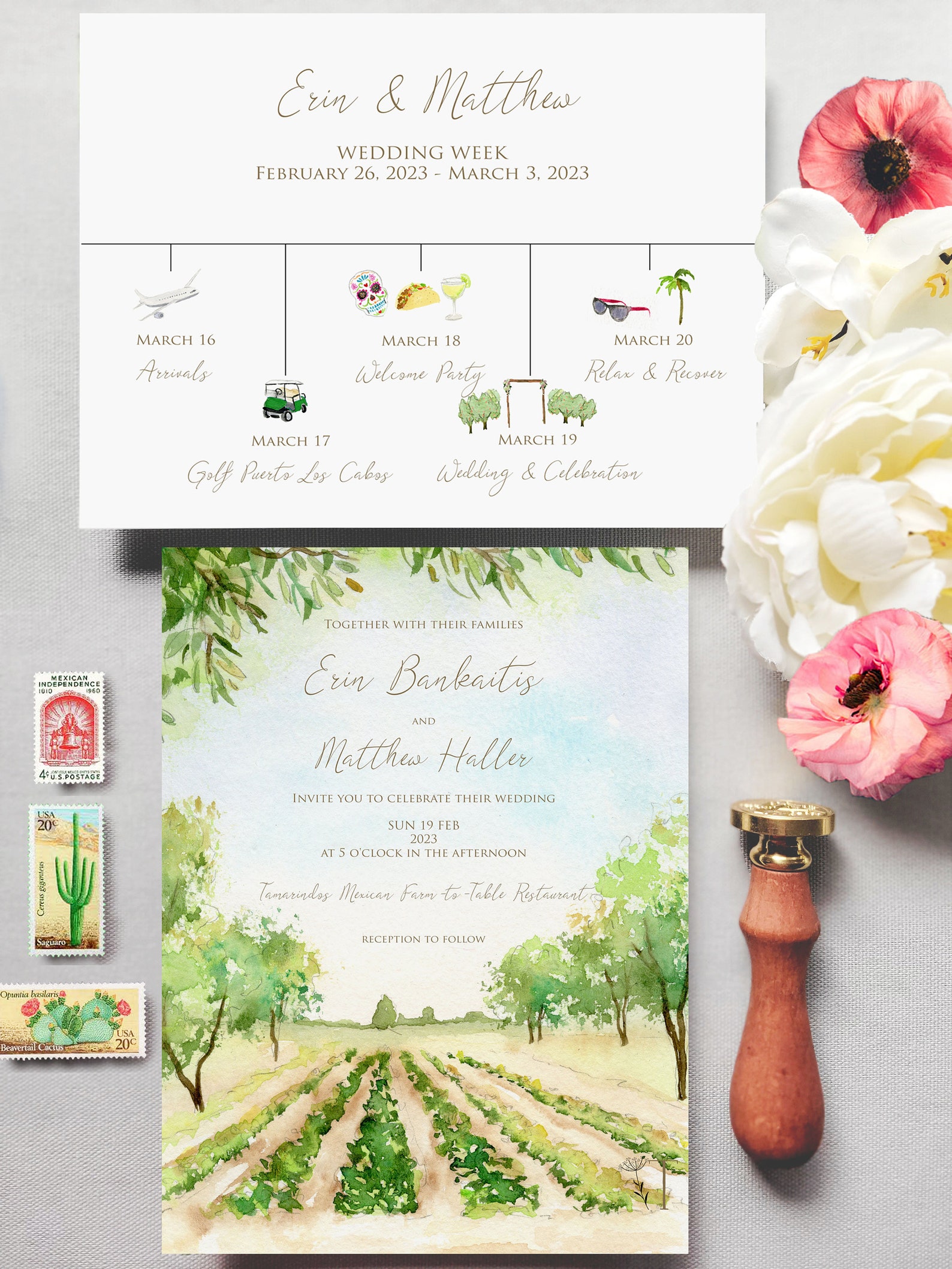 Mexico Wedding Invitations | Tamarindos Farm to Table | the Erin ...