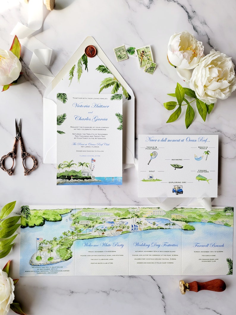 Key Largo Wedding Invitations | Ocean Reef Club | the Tori Collection ...