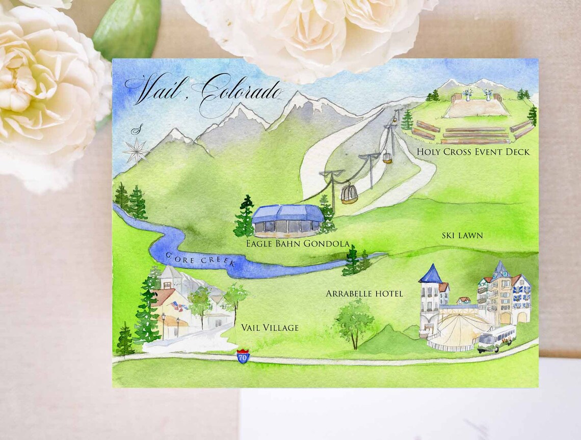 Vail, Colorado Wedding Invitations Eagle Bahn Gondola Vail Ski Resort ...