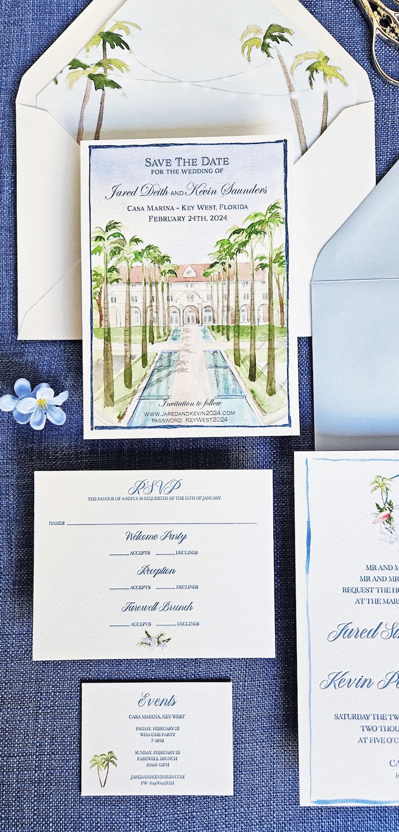 Key West Florida Wedding Invitations Casa Marina - Etsy