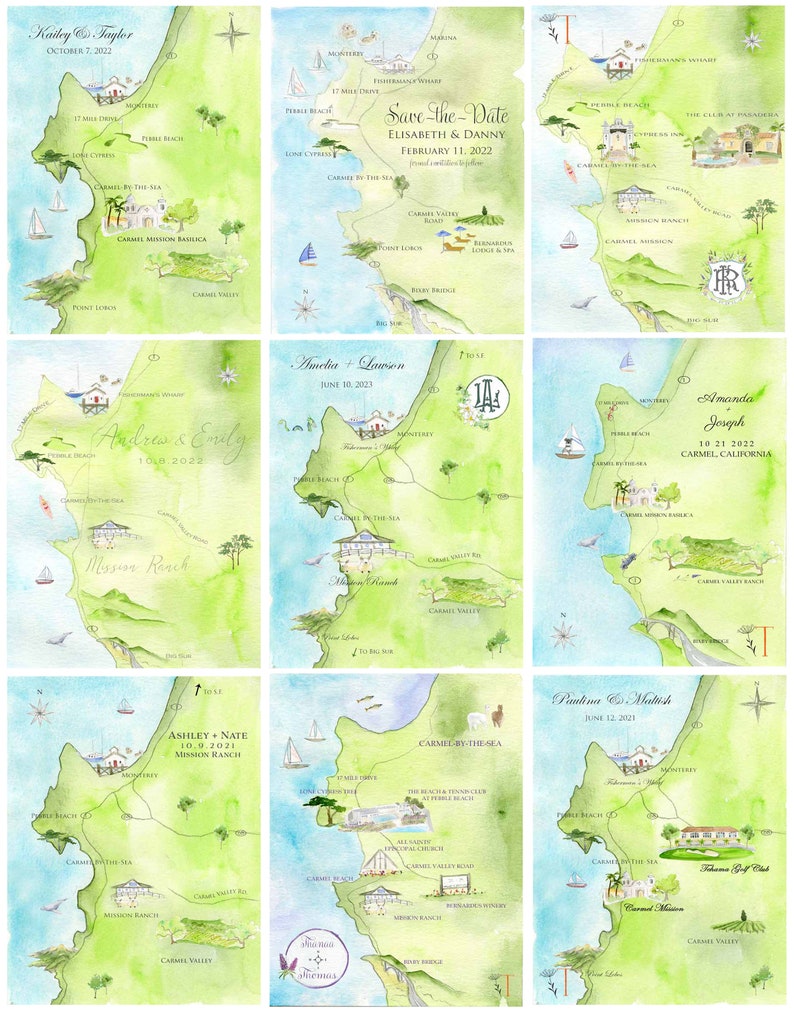 Carmel Wedding Invitations the Club at Pasadera the Katelyn Collection ...