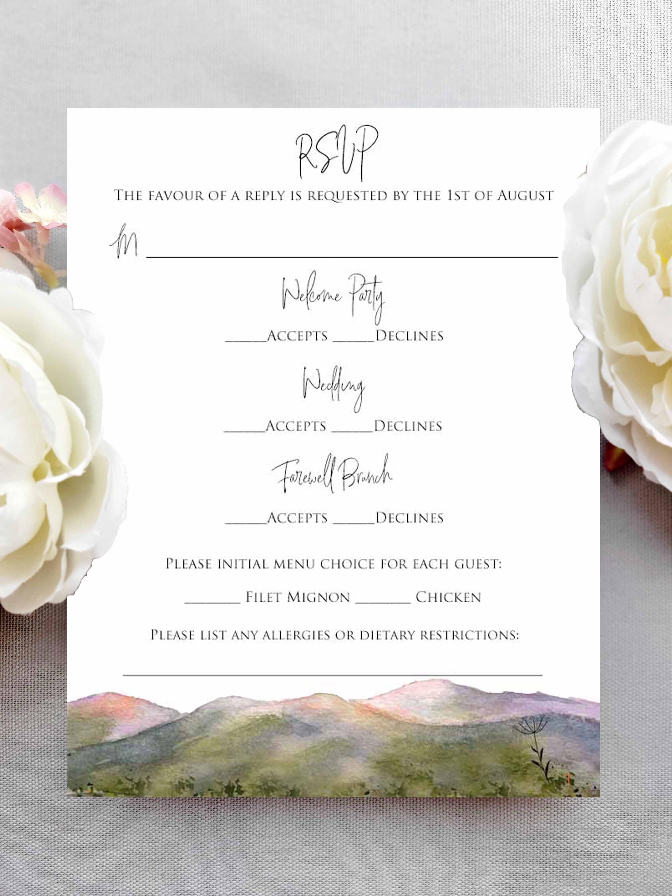 Woodstock, Vermont Fall Wedding Invitations | Kelly Way Gardens | the ...