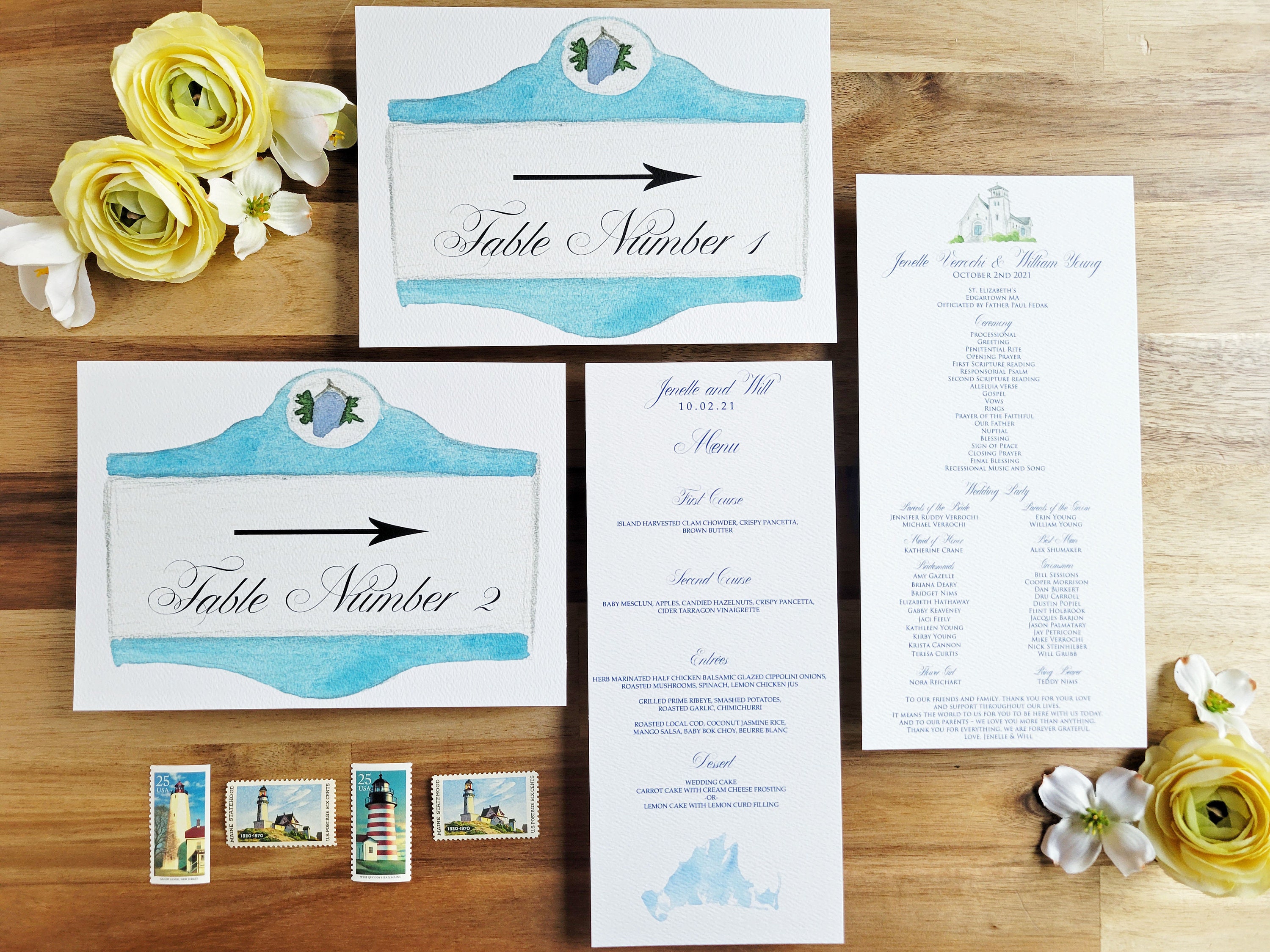 Martha's Vineyard Wedding Invitations St. Elizabeth's Church the ...