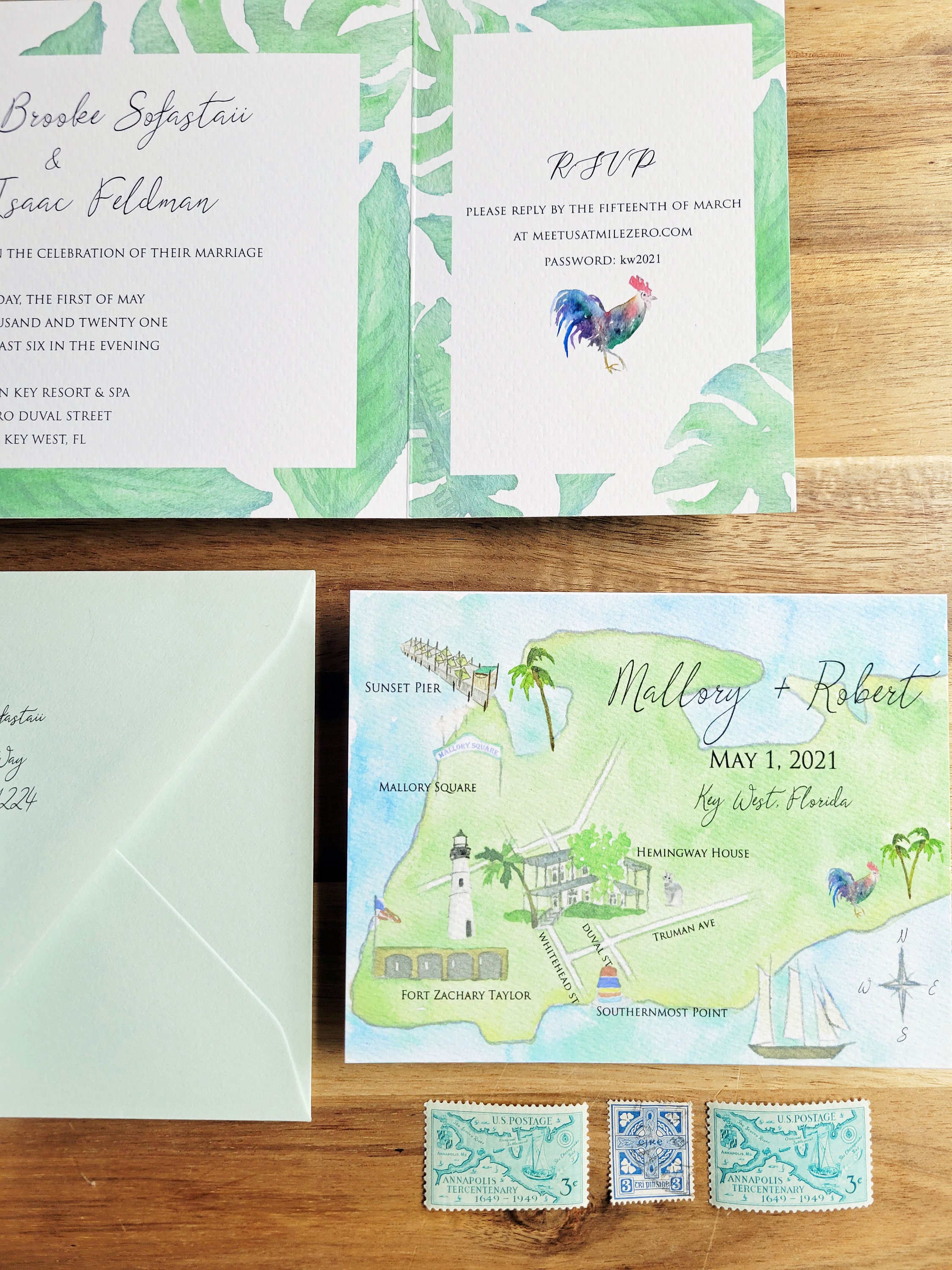 Key West Florida Wedding Invitations Ocean Key Resort the - Etsy