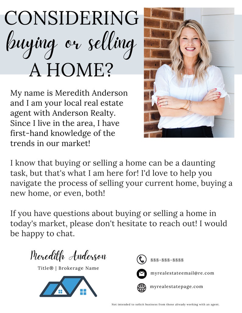 Buying or Selling Marketing Mailer for Real Estate Agents - Etsy