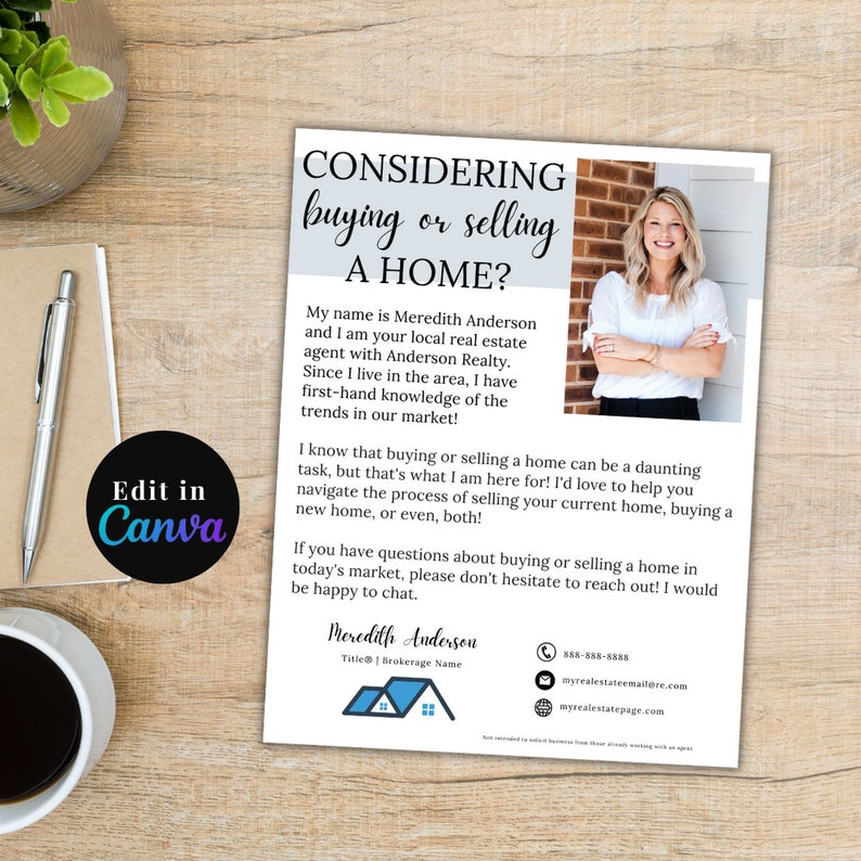 Buying or Selling Marketing Mailer for Real Estate Agents - Etsy