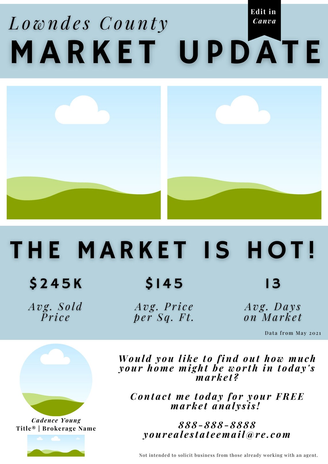 Market Update Letter Advertising and Marketing Letter Real - Etsy