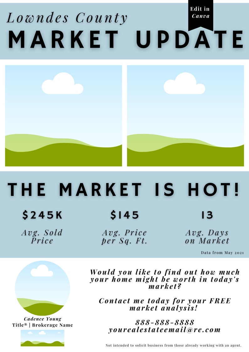 Market Update Letter Advertising and Marketing Letter Real - Etsy