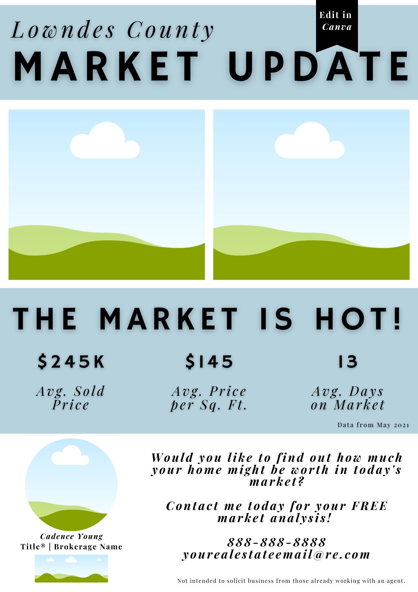 Market Update Letter Advertising and Marketing Letter Real - Etsy