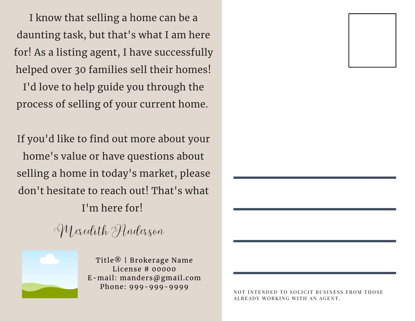 Real Estate Marketing Postcard Template Seller Leads Postcard Canva ...