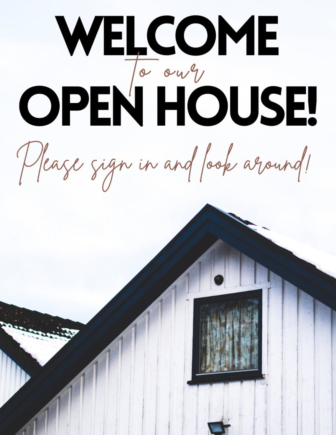 Open House 2 Pack Sign in and Welcome Page Real Estate Agent - Etsy