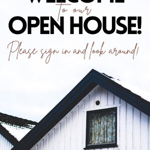 Open House 2 Pack, Sign in and Welcome Page Real Estate Agent ...