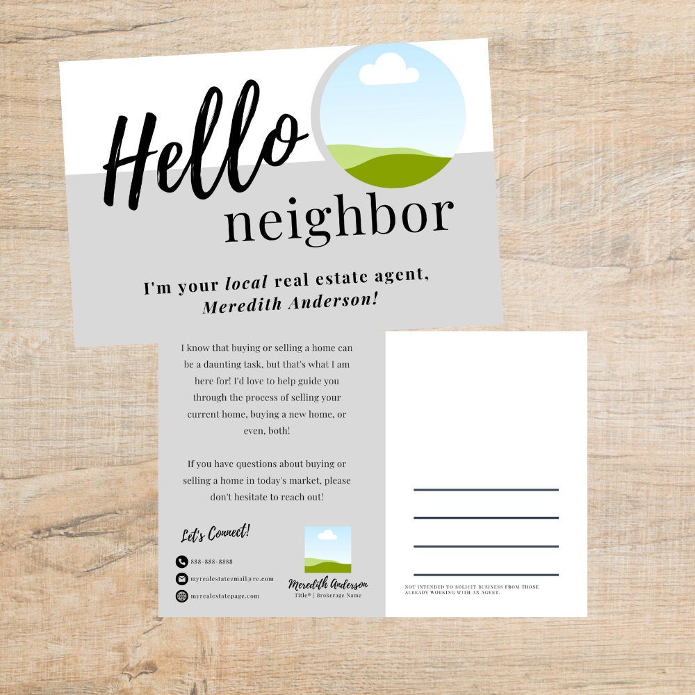 Hello Neighbor Marketing Letter and Postcard Bundle Best Selling ...