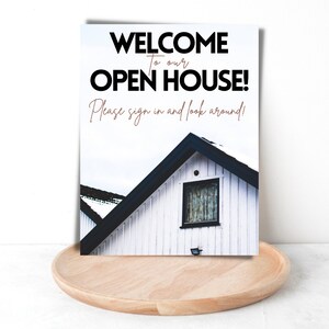 Open House 2 Pack, Sign in and Welcome Page Real Estate Agent ...