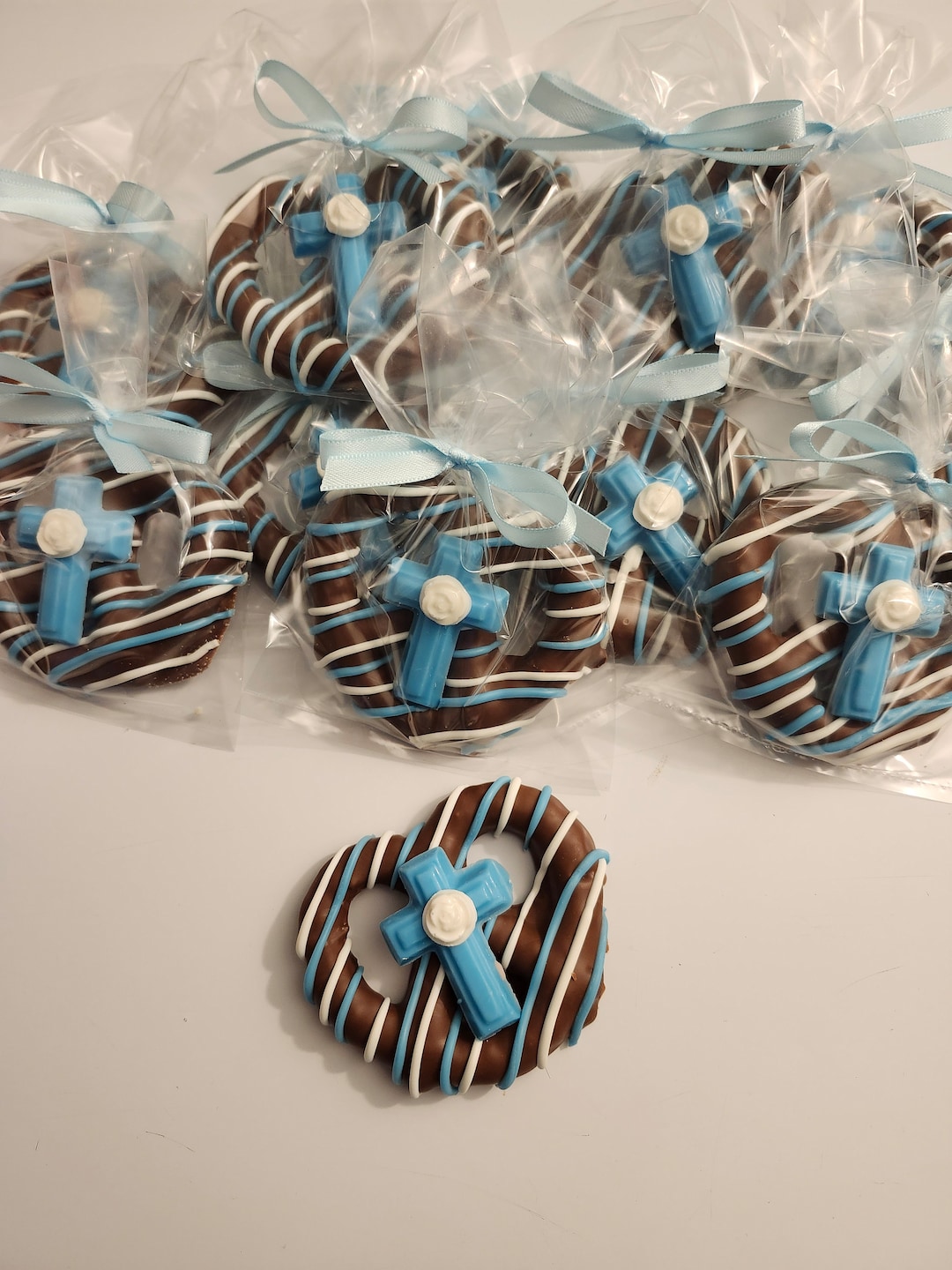 Chocolate Covered Pretzels With Cross for Christening, Communion, or ...