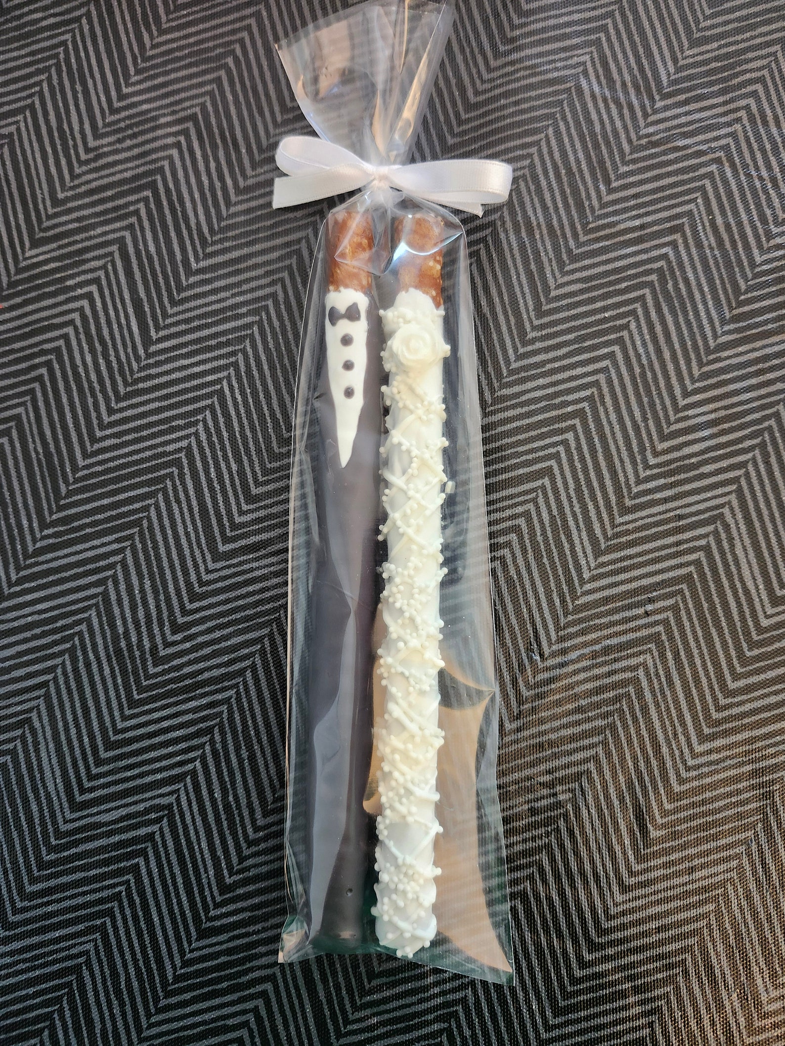 Bride and Groom Chocolate Covered Pretzels (12-2pks) Wedding Rehearsal ...