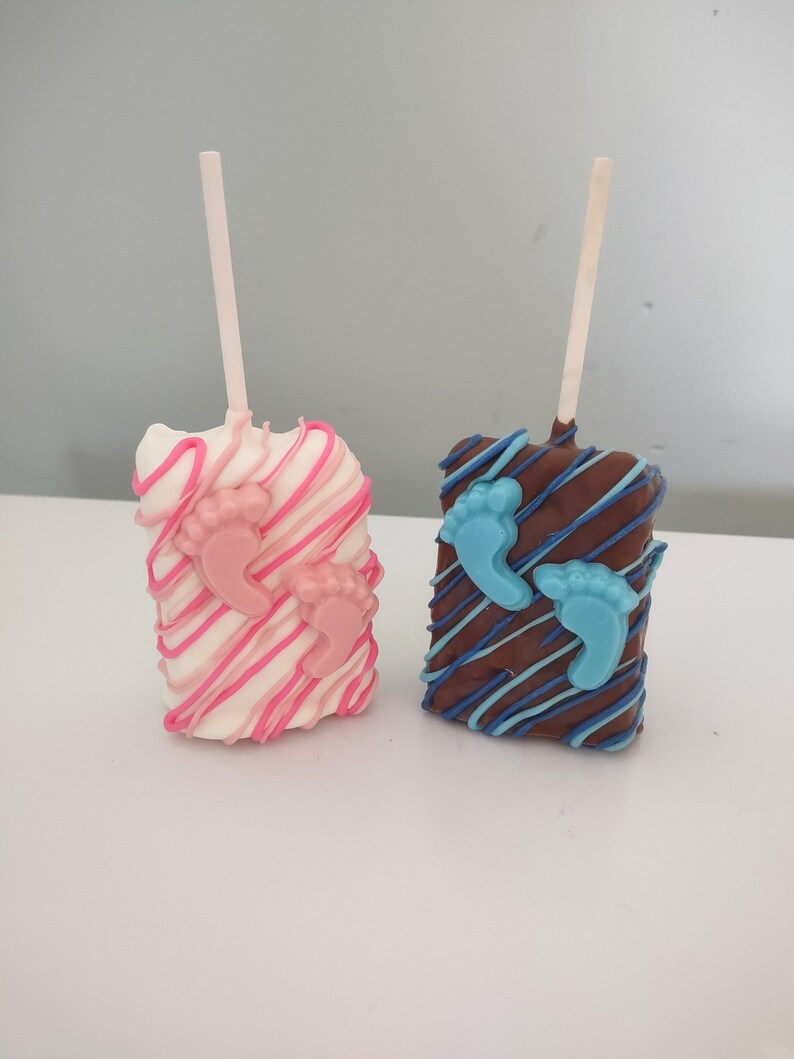 Foot Print Baby Shower Chocolate Covered Rice Krispie Treats (12) - Etsy